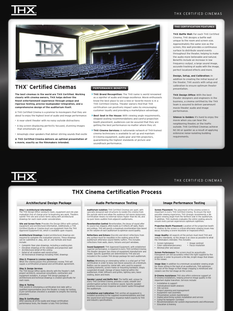 THX | PDF | Movie Theater | Cinema