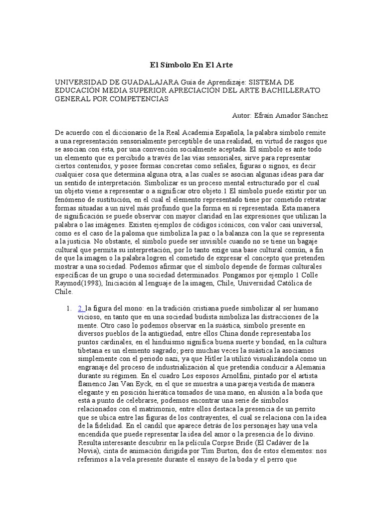 El Símbolo en El Arte | PDF | Los símbolos | Imagen