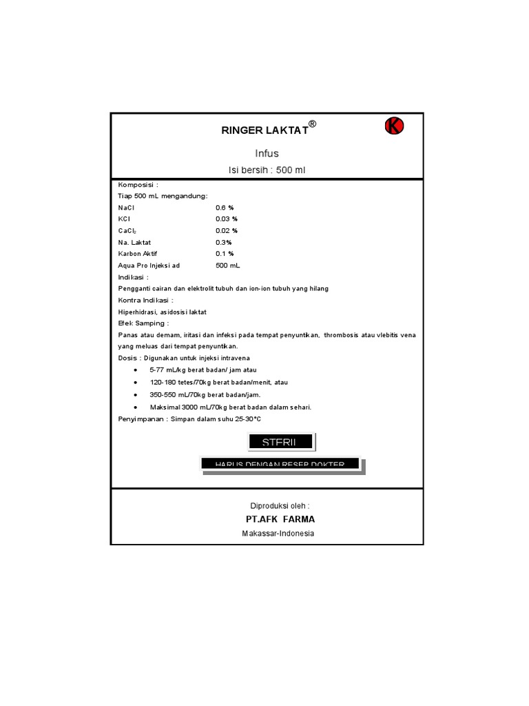 Etiket Brosur Infus | PDF