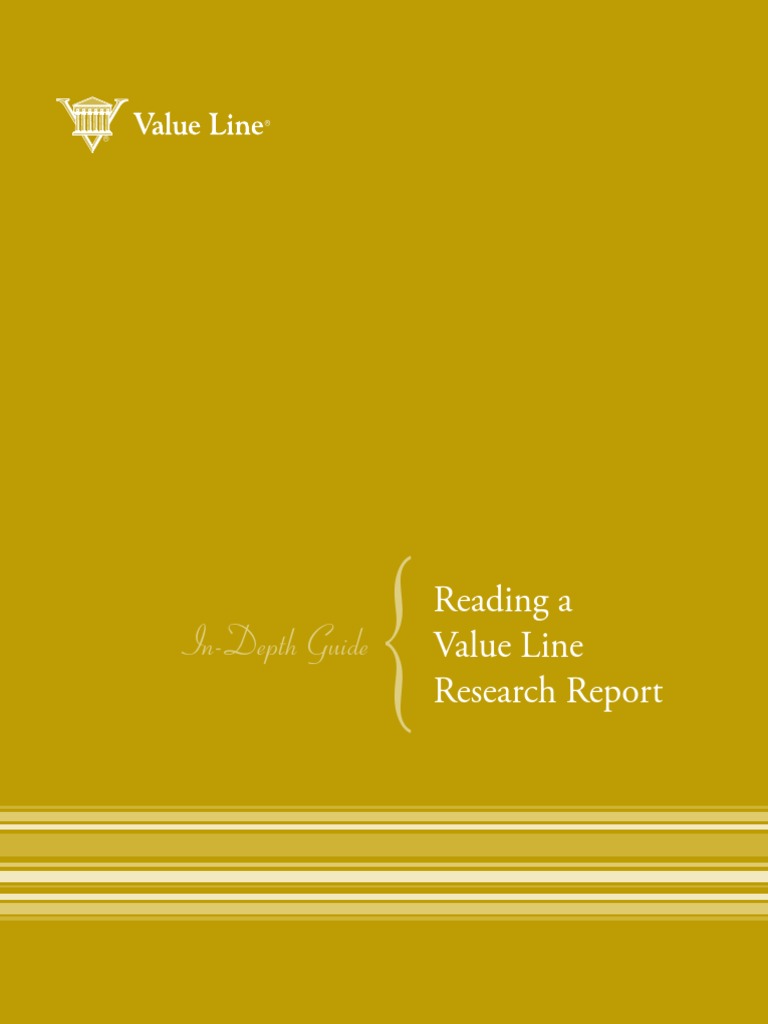 The In-Depth Guide To Reading A Value Line Research Report PDF | PDF ...