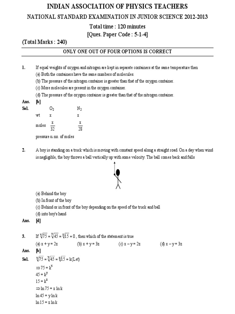 Nsejs Solved Past Paper 2012 PDF | PDF | Mitosis | Chemistry