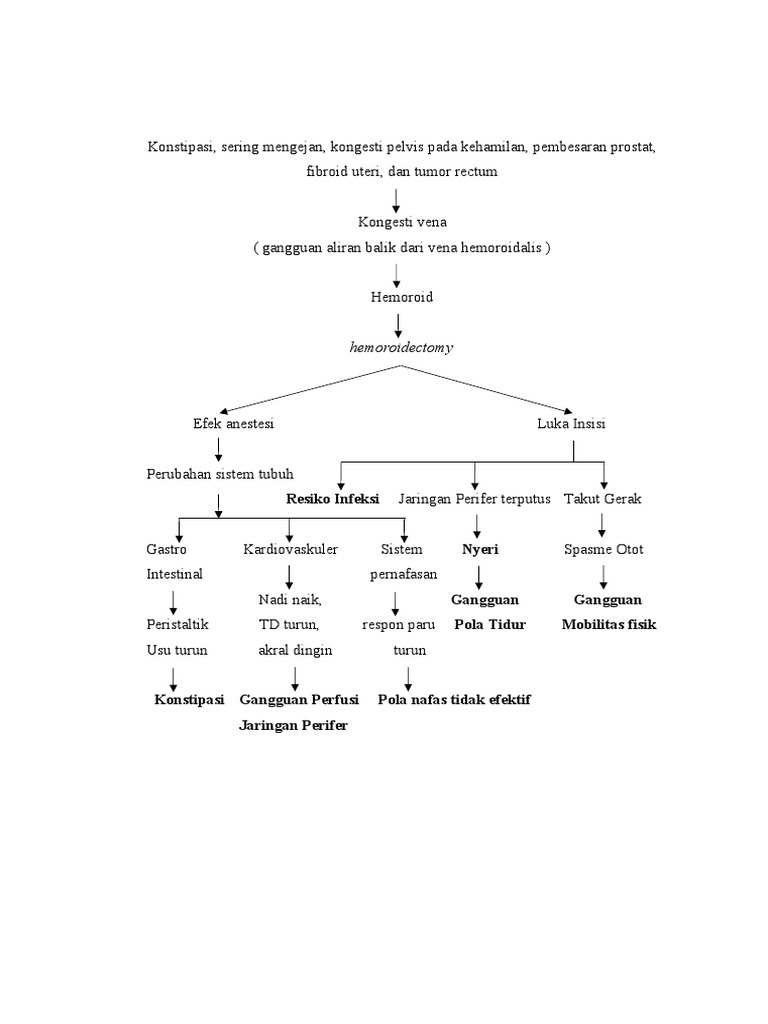 Pathway Hemoroid Pasca Operasi | PDF