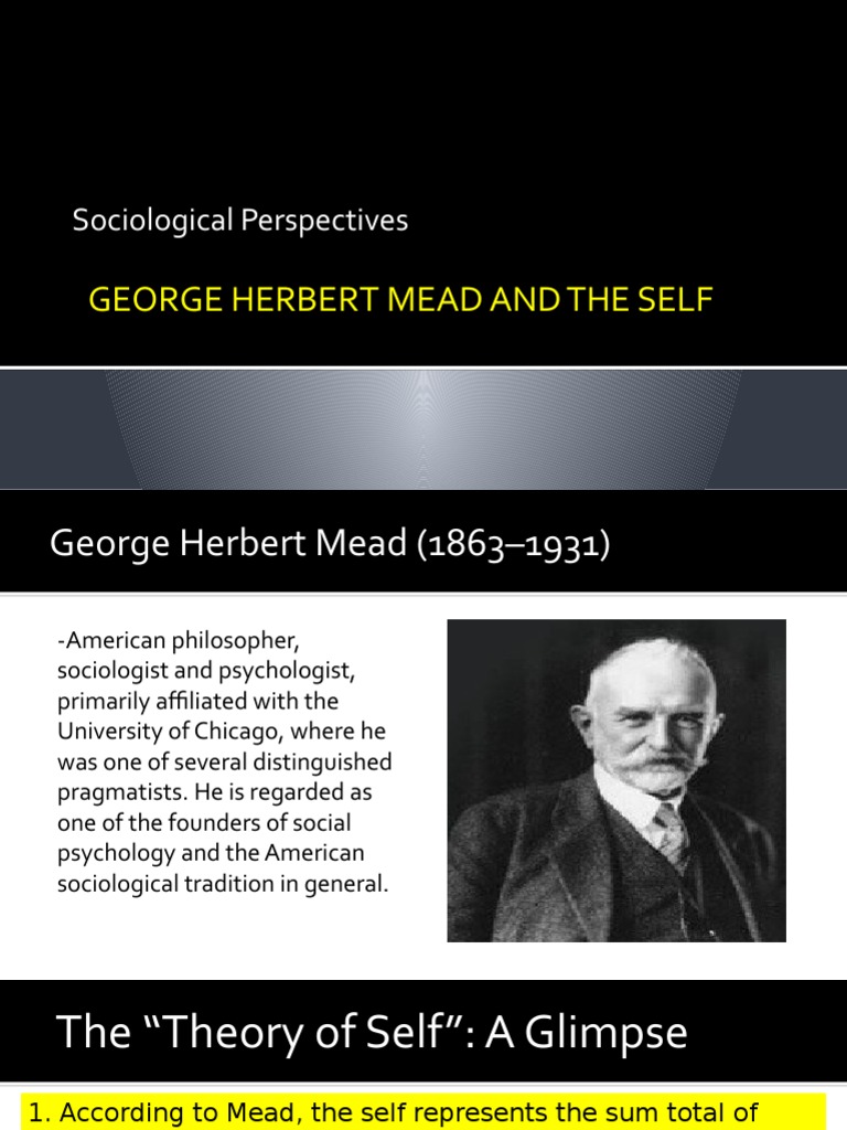 George Herbert Mead and The Self | PDF | Self | Metaphysics