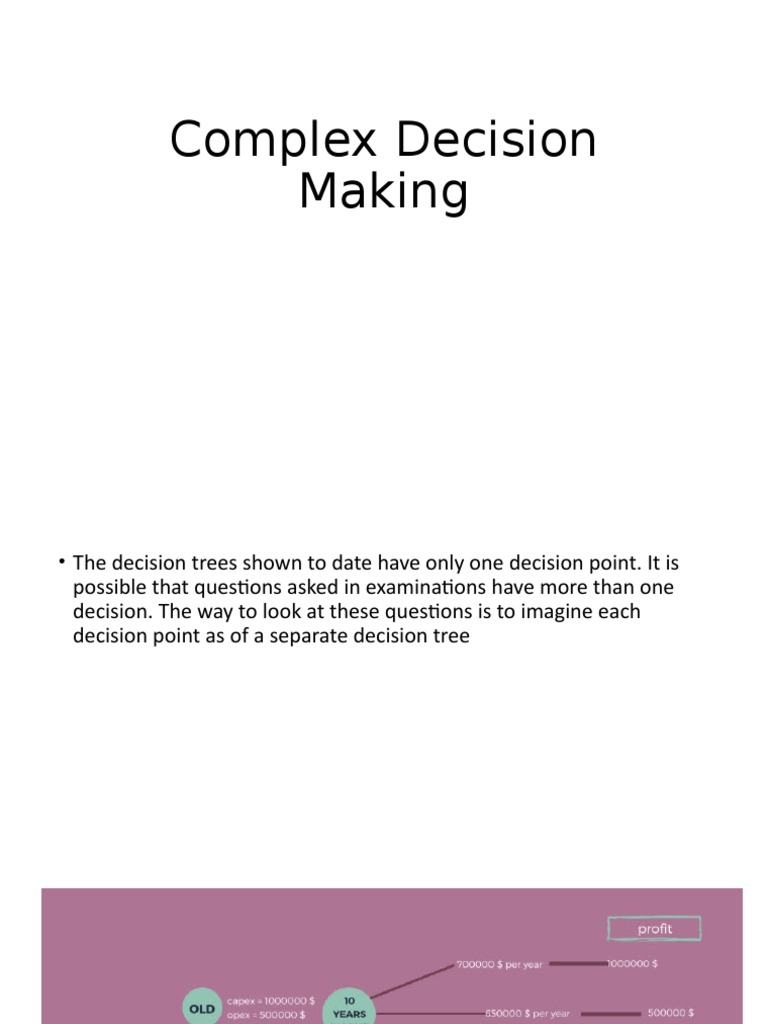 Complex Decision Making | PDF | Expected Value | Analysis