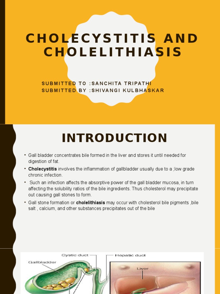 Cholecystitis & Cholelithiasis Overview | PDF | Gallbladder | Nutrition