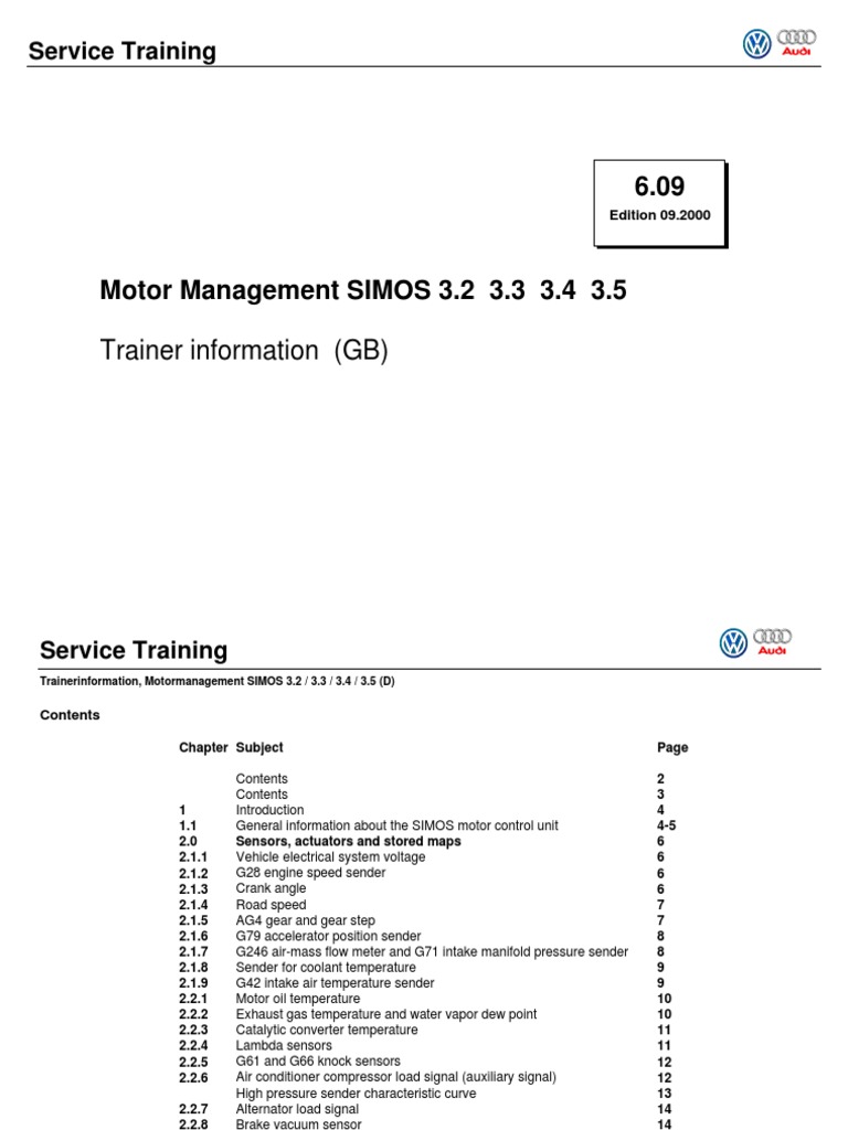 SIMOS 3 Motor Management Overview | PDF | Throttle | Engines