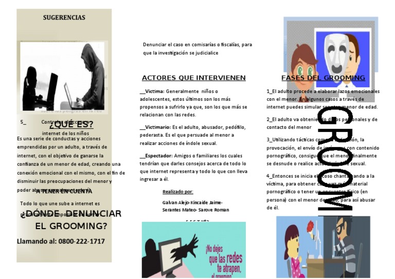 Folleto Grooming | PDF | Relaciones interpersonales | Etapas de la vida ...