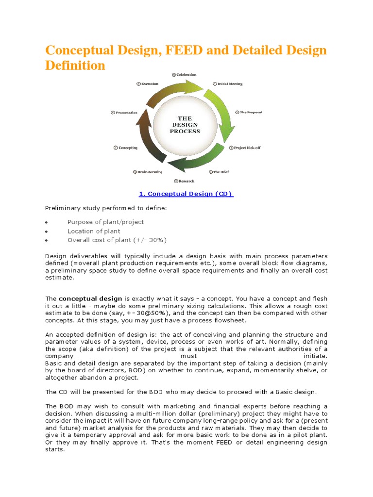 Conceptual vs Detailed Design Overview | PDF | Process Engineering | Design