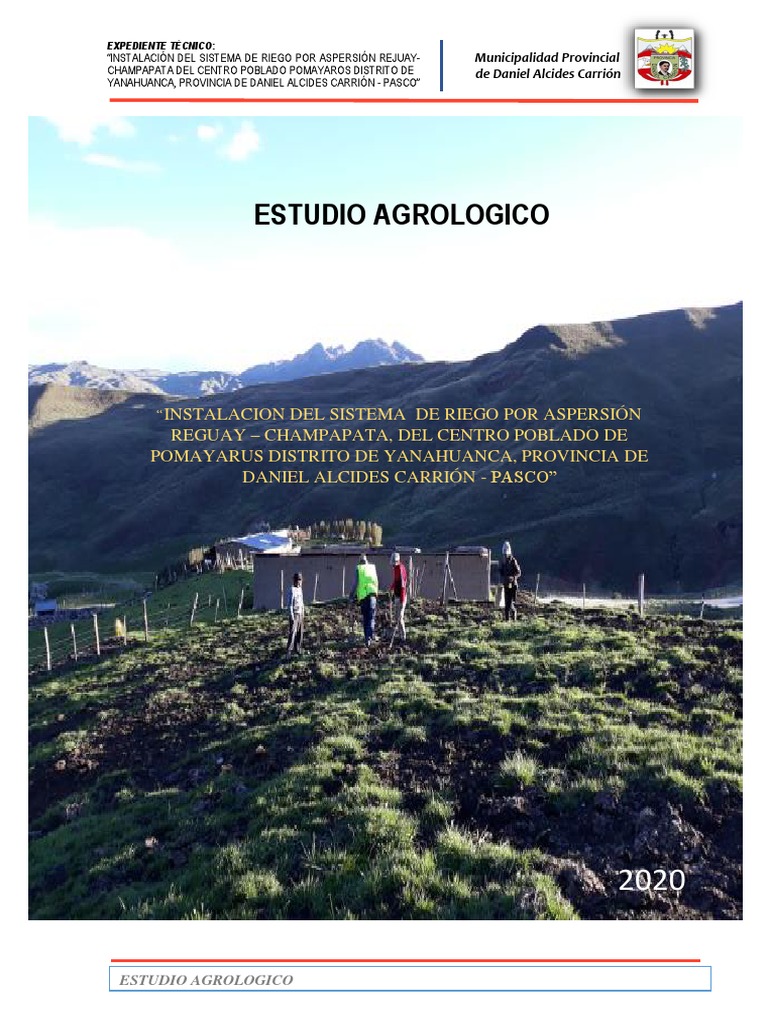 Estudio Agrologico PDF | PDF | Riego | Valle