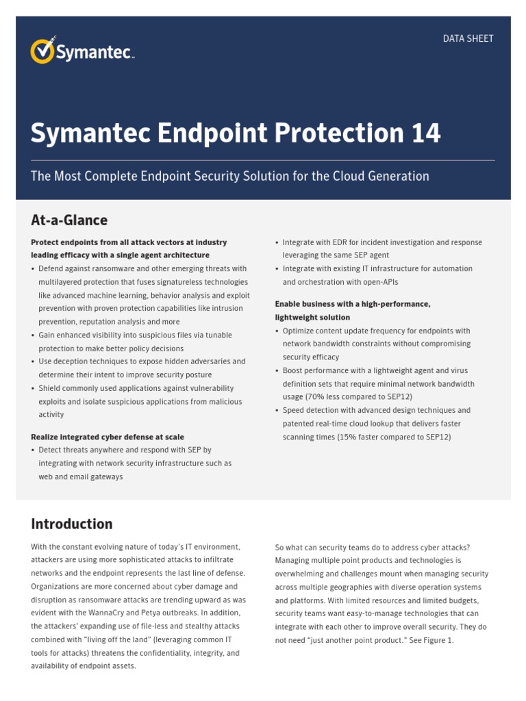 Symantec Endpoint Protection PDF | PDF | Microsoft Windows | 64 Bit ...