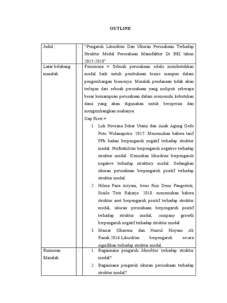 Contoh Outline Mapping | PDF