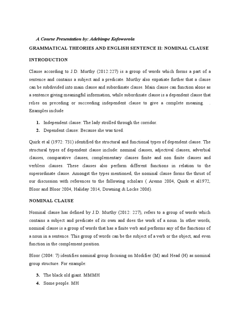 Grammatical Theories and Sentence 2 | PDF | Clause | Sentence (Linguistics)
