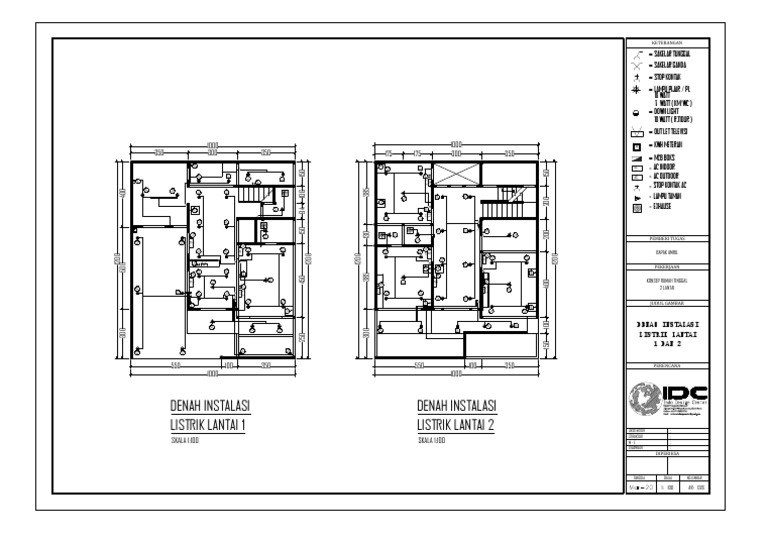 Denah Instalasi Listrik 2 Lantai | PDF