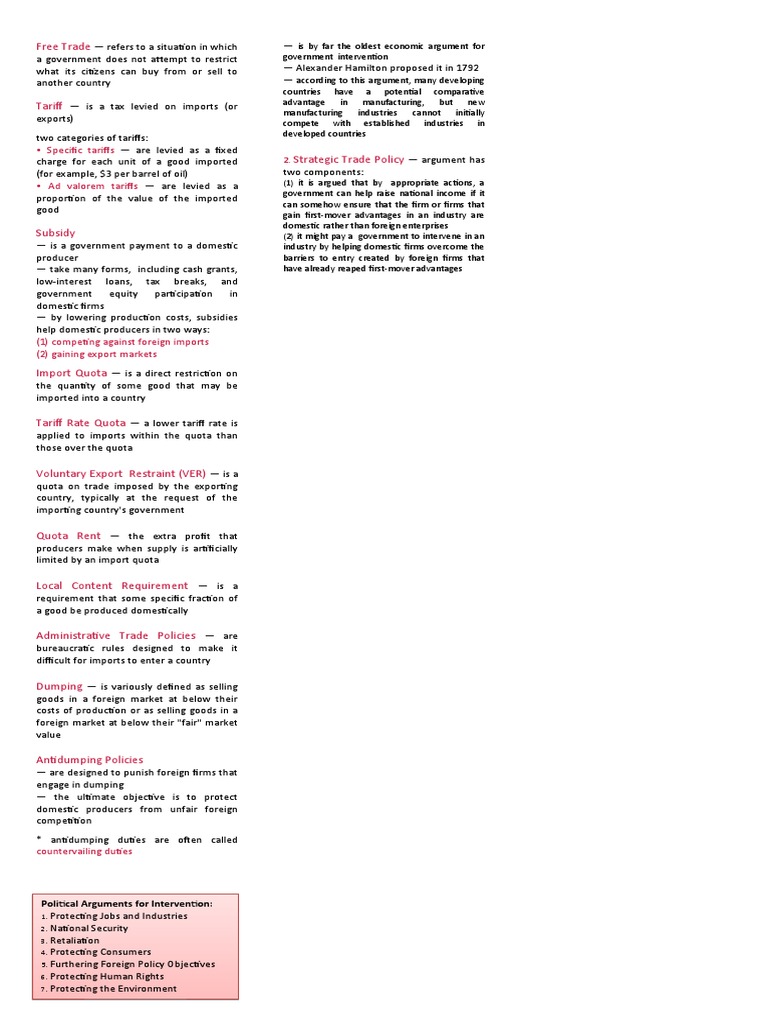 Chapter 7-Ibt | PDF | Dumping (Pricing Policy) | Tariff