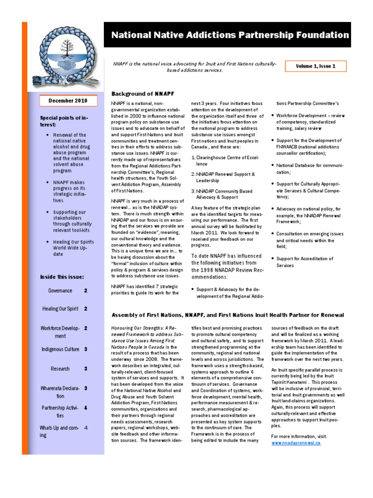 National Native Addictions Partnership Foundation: Background of NNAPF ...