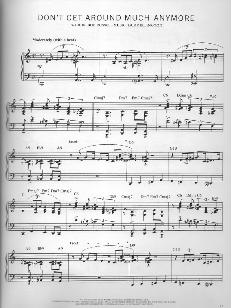 Dont Get Around Much Anymore | PDF