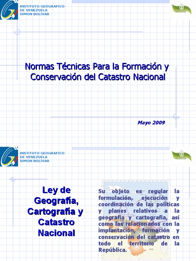 Normas para el Catastro Nacional en Venezuela | PDF | Geodesia | Venezuela