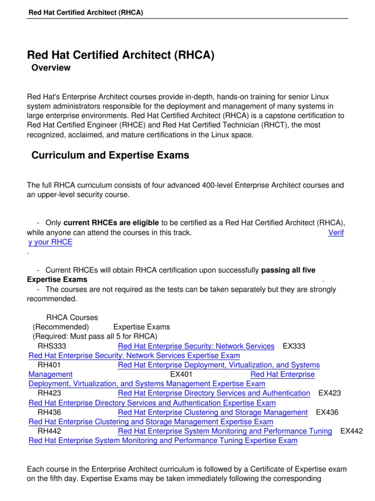 Rhca Certification FQA | PDF | Architect | Test (Assessment)