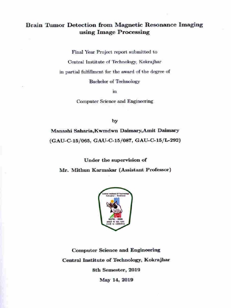 Brain Tumor Detection From Magnetic Resonance Imaging Using Image ...