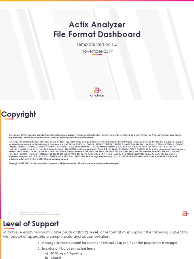 Actix Analyzer Format Support 2019 - 11 - November | PDF | Patent | Lte (Telecommunication)