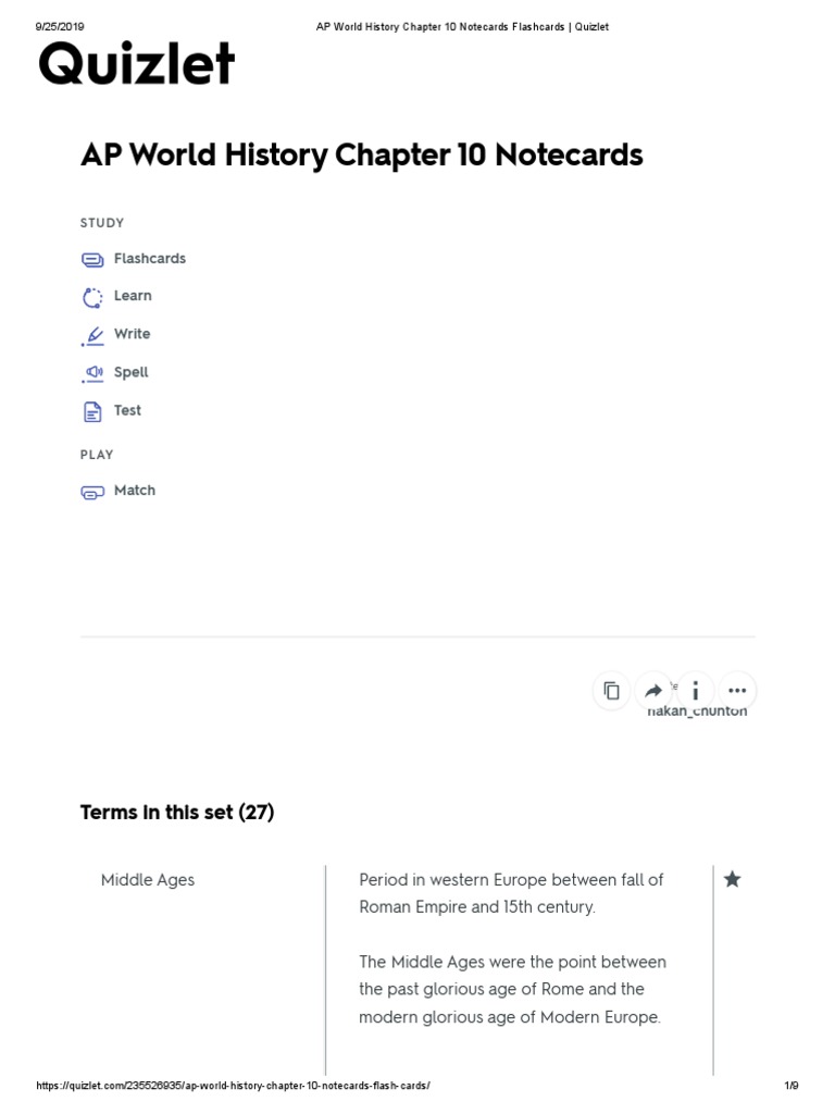 AP World History Ch. 10 Flashcards | PDF | Charlemagne | Franks