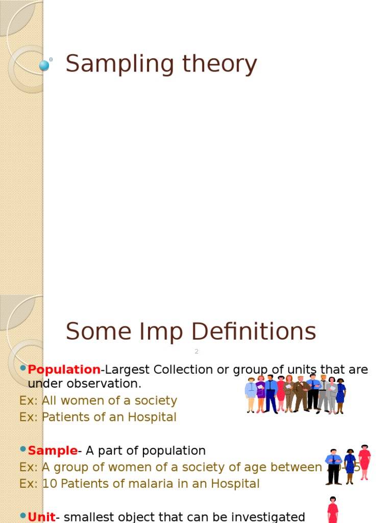 Sampling Theory | PDF | Standard Error | Mean Sampling Theory | PDF | Standard Error | Mean