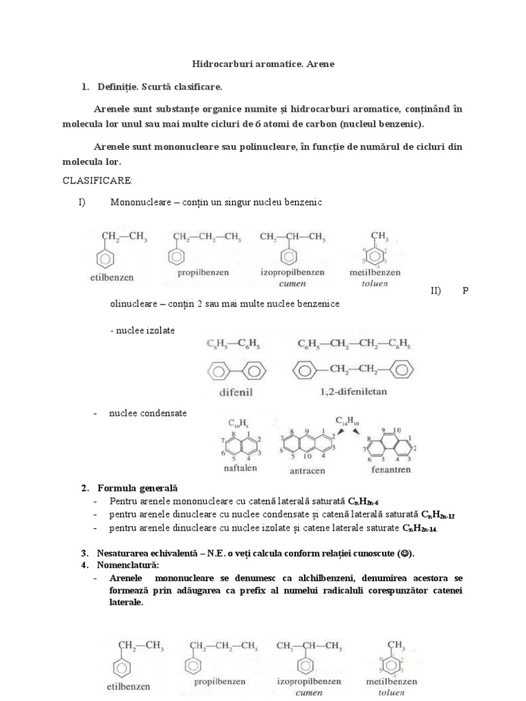 Hidrocarburi Aromatice - Arene.1 | PDF