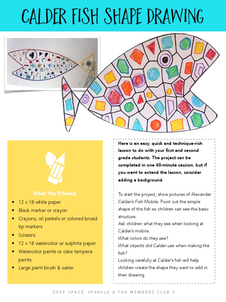 Calder-Inspired Fish Drawing Lesson | PDF | Museum | Psychological Concepts