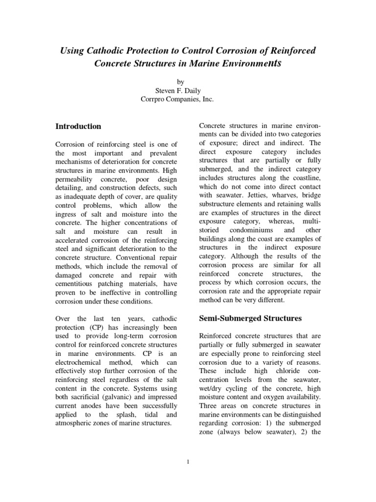 Using Cathodic Protection To Control Corrosion in Marine Environments ...