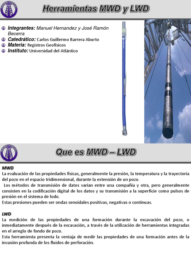 Comparativa de Herramientas MWD y LWD | PDF | Transmisión de datos ...