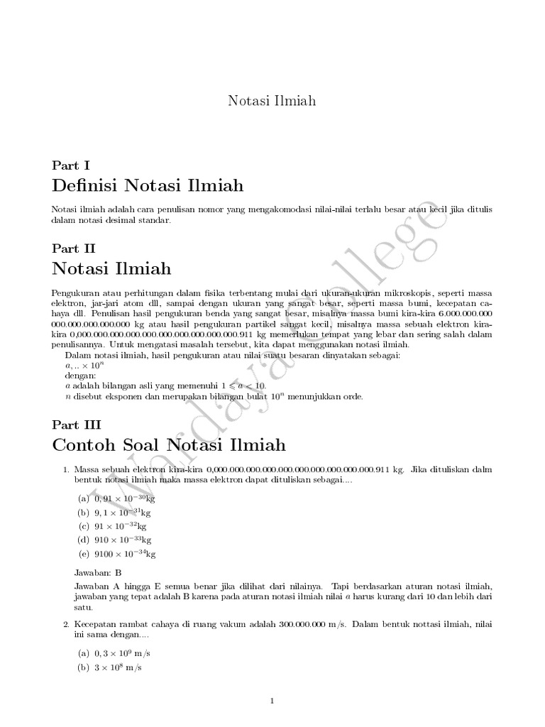 Panduan Notasi Ilmiah dalam Fisika | PDF