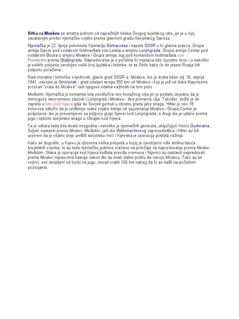 Bitka Za Moskvu | PDF