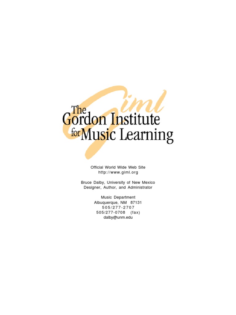 Understanding Gordon's Music Learning Theory | PDF | Music Education ...