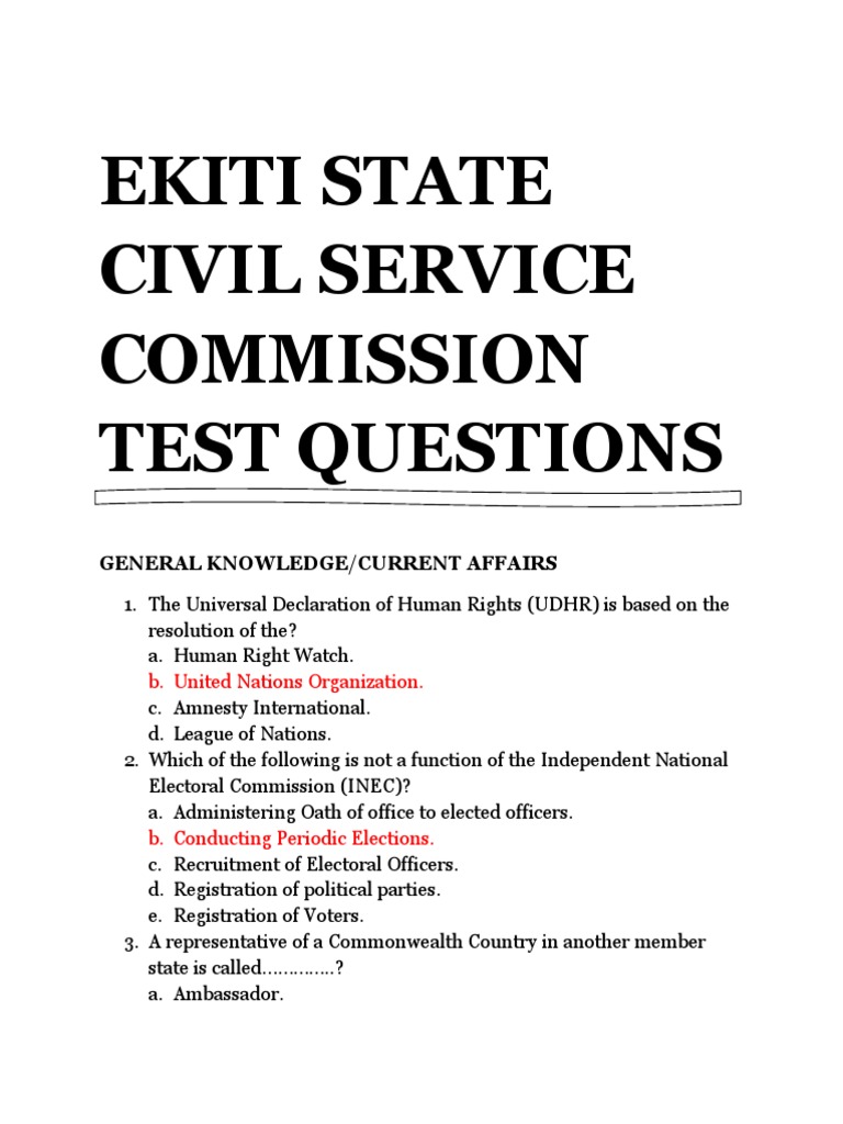 Ekiti State Civil Service Exam Questions | PDF | Nigeria | Triangle