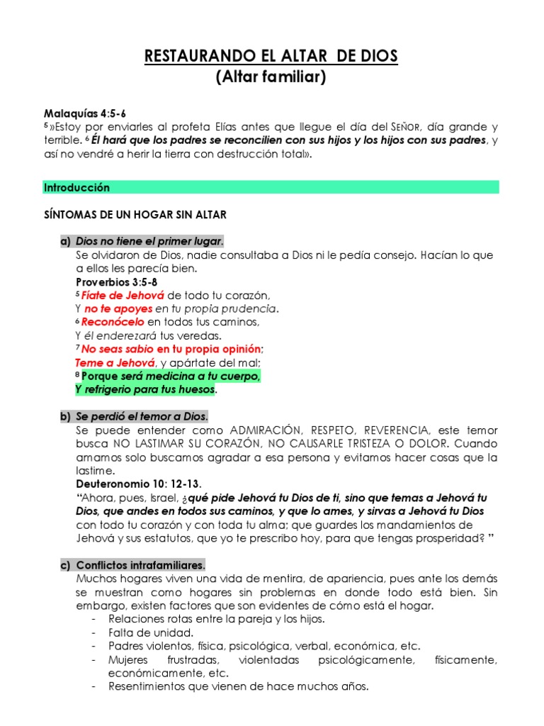 Restaurando El Altar de Dios - Ii Parte | PDF | Jacob | Jesús