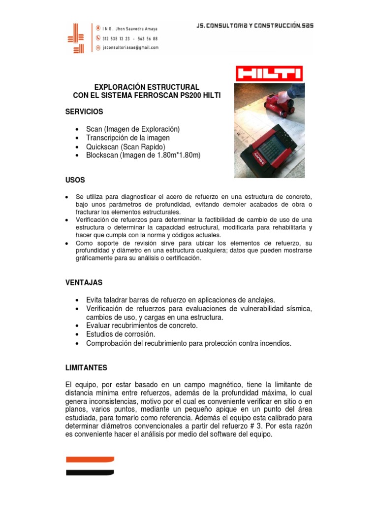 Catalogo Ferroscan 2020 PDF | PDF | Hormigón | Software