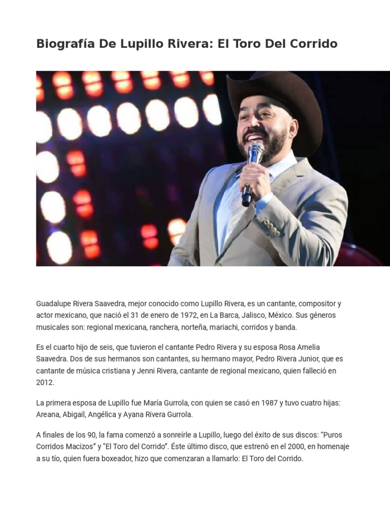 Lupillo Biografia | PDF
