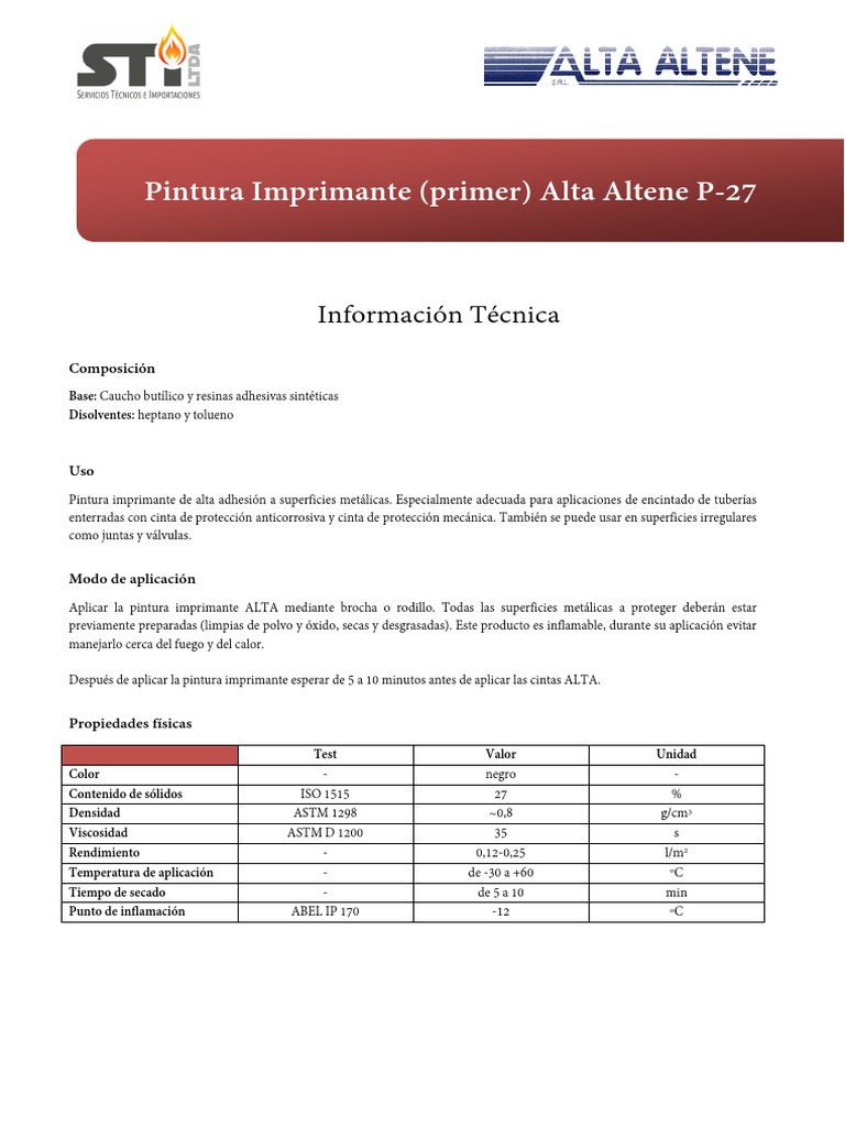 Alta Altene P 27 | PDF | Pintar | Materiales