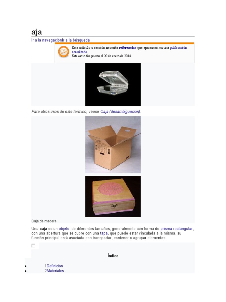 Caja Prisma Rectangular: Definición y Usos | PDF | Caja | Materiales