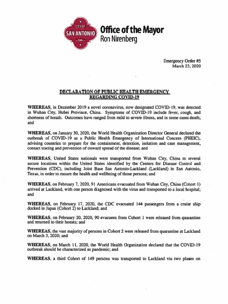 Emergency Declaration