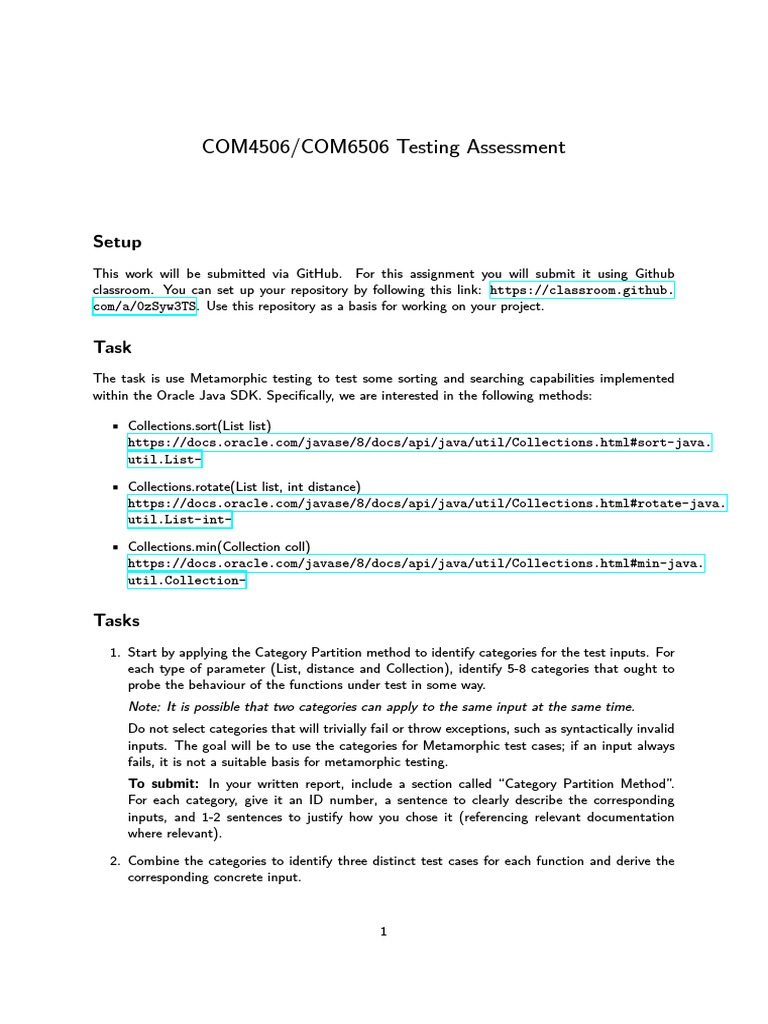 Testing Assignment Pdf Parameter Computer Programming Function