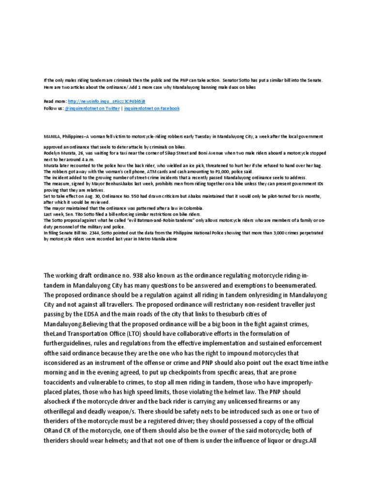 Riding in Tandem | PDF | Crime & Violence | Crime Thriller