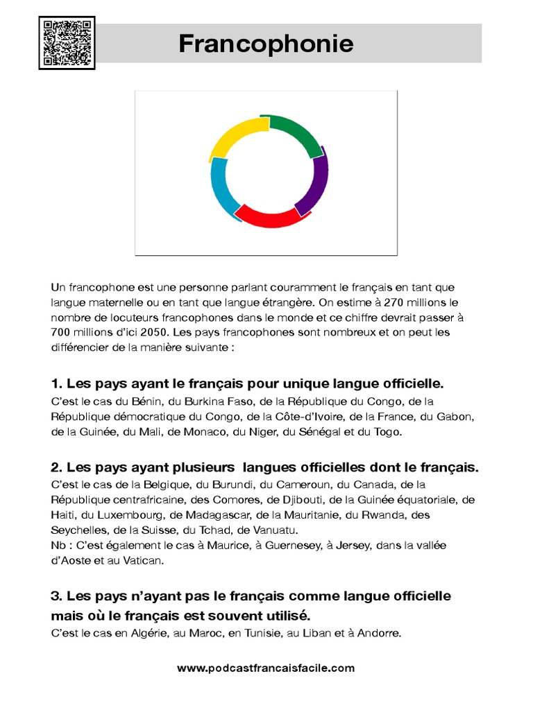 Francophonie | PDF