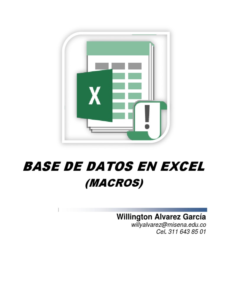 Creación de BBDD en Excel con Macros | PDF | Macro (informática ...