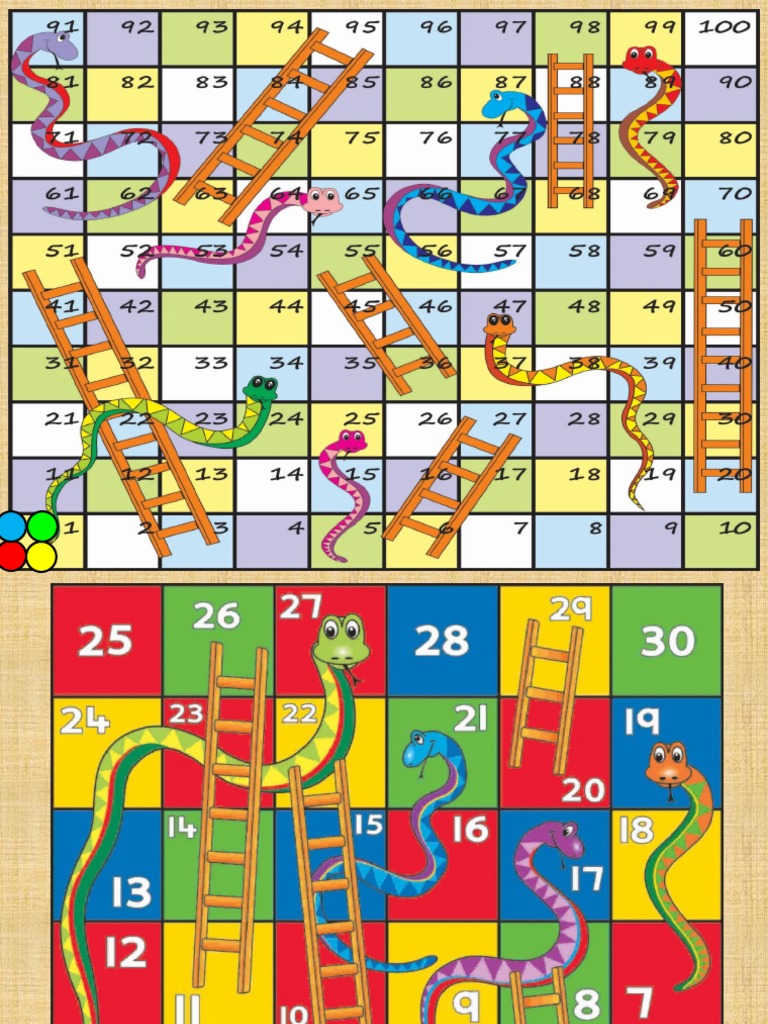 Snakes and Ladders With Tokens | PDF