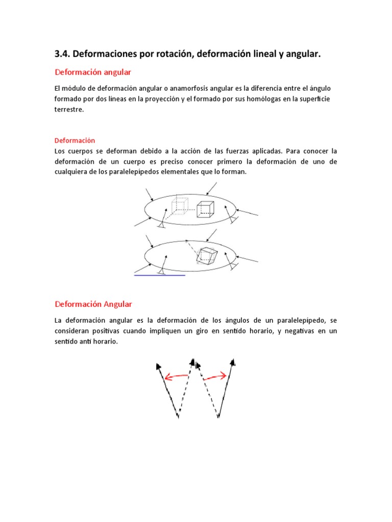 Deformaciones Angular y Lineal en Cuerpos | PDF | Rigidez | Deformación ...