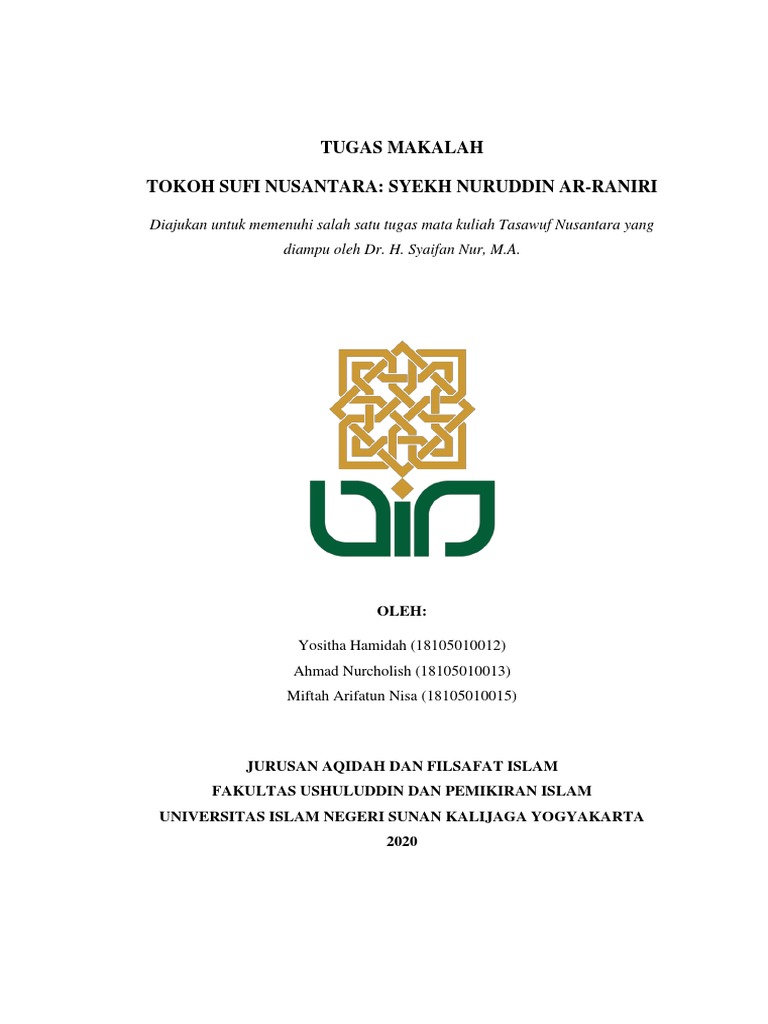 Tokoh Sufi Nusantara Nuruddin Ar-Raniri | PDF
