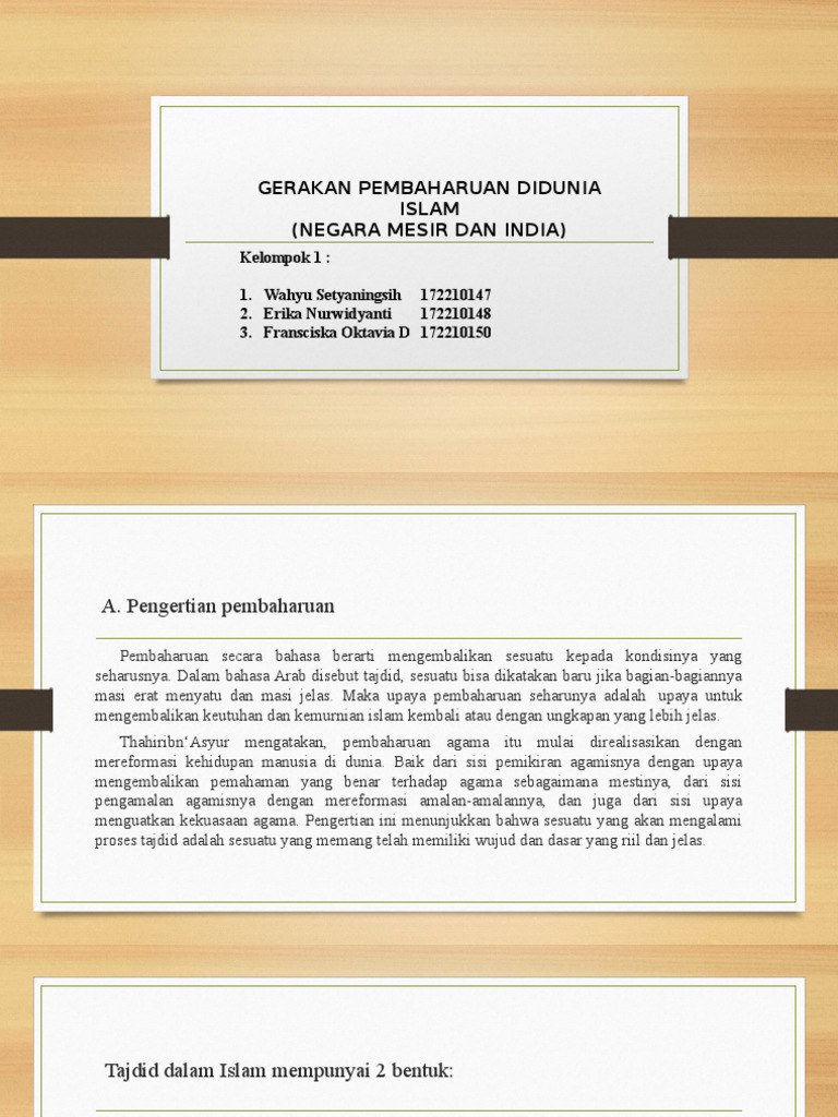 Gerakan Pembaharuan Didunia Islam | PDF