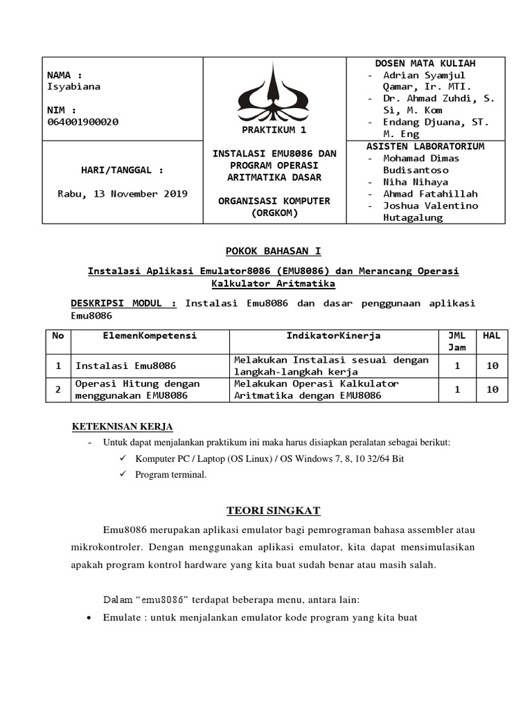 Prak1 Orgkom 064001900020 Isyabiana | PDF