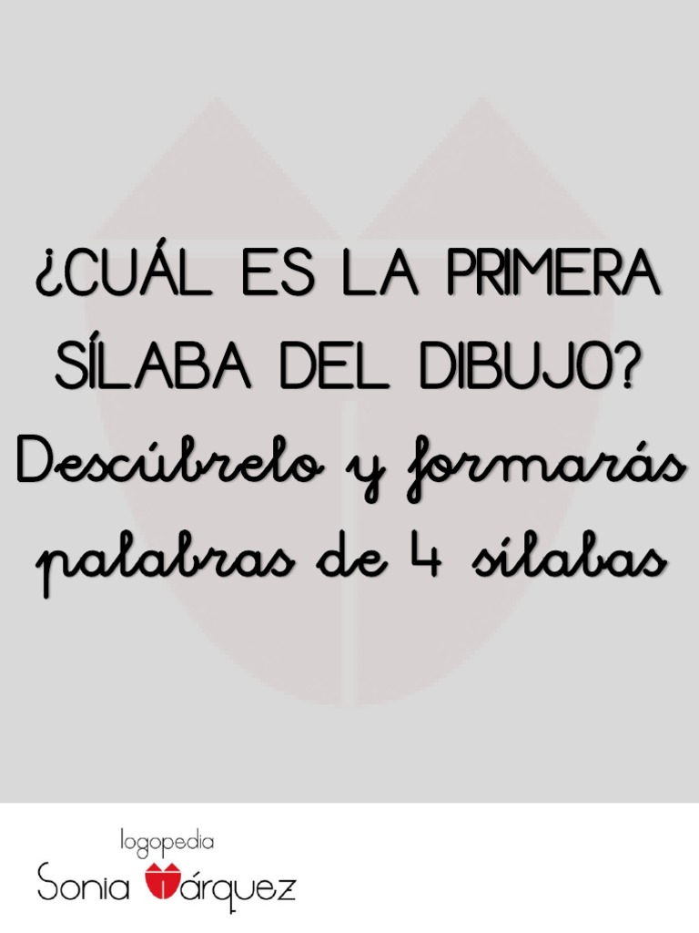 Actividades para formar palabras de 4 sílabas | PDF